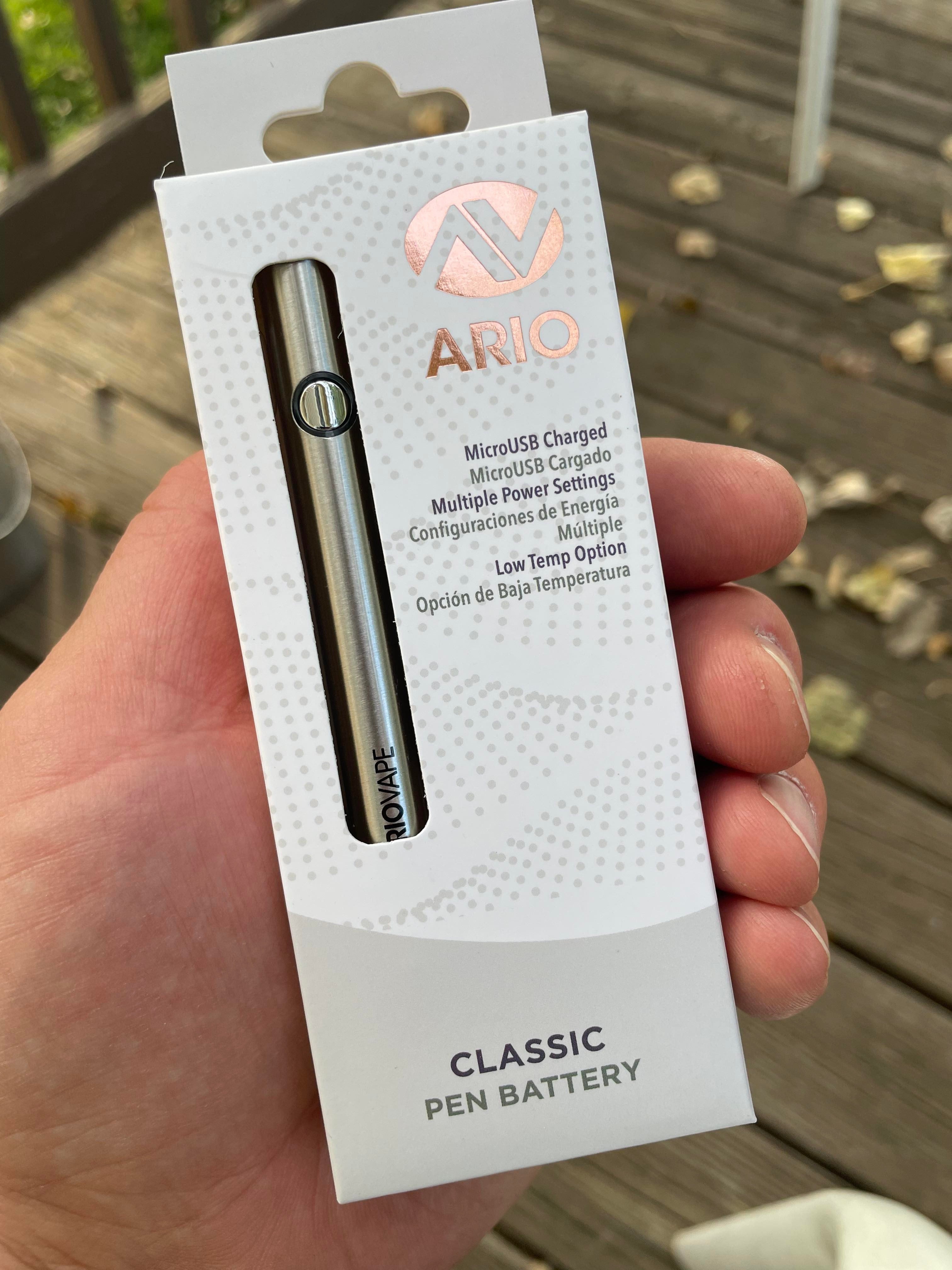 Ario Vape - Classic Cartridge Battery - SILVER | Phineas CBD